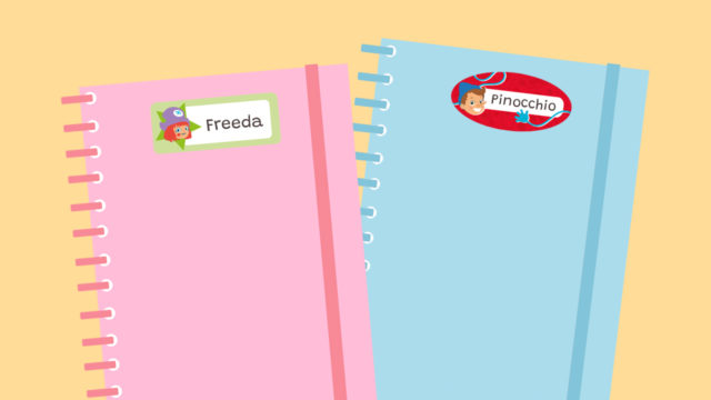 Etichette per quaderni e matite - Pinocchio and Friends